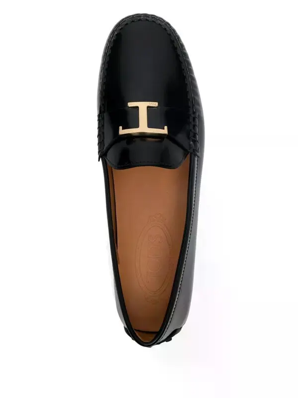 TOD'S T Timeless Leather Loafers - Black