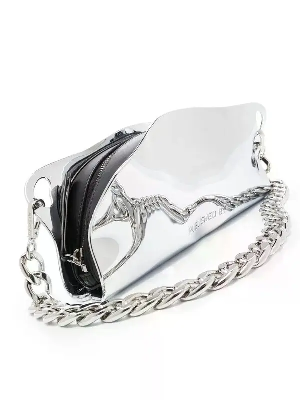 PUBLISHED BY Mayzie Chrome Shoulder Bag - Silver