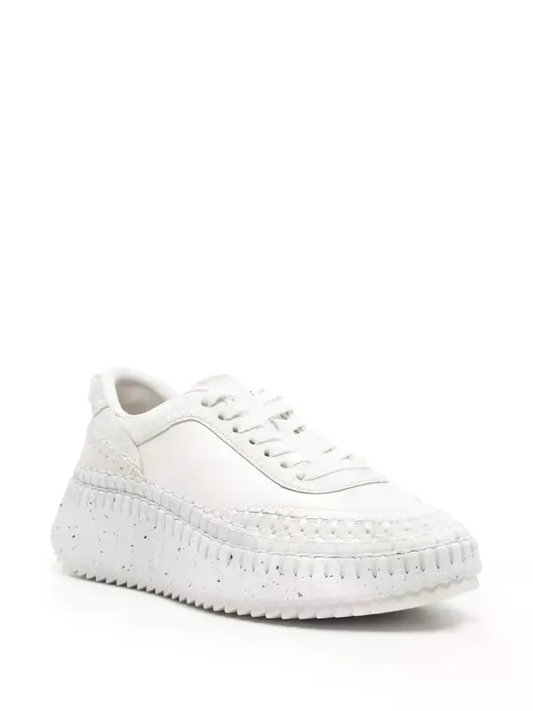 Chloé Nama Whipstitch Sneakers - White
