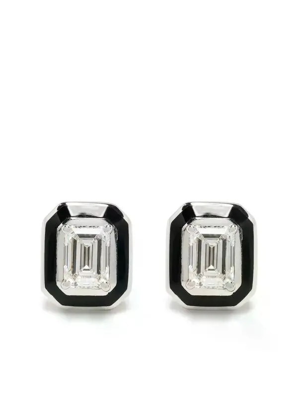 SELIM MOUZANNAR 18kt White Gold Mina Diamond Earrings - Silver
