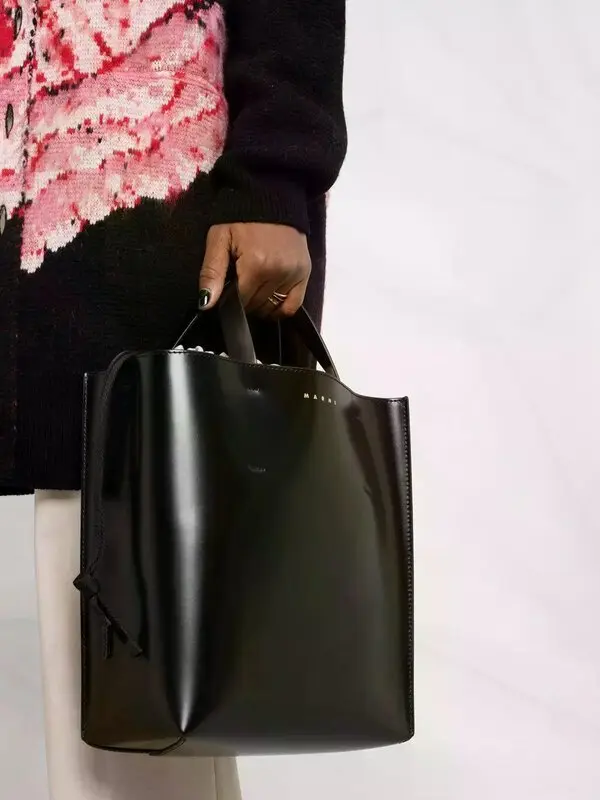 Marni Museo Drawstring Leather Tote