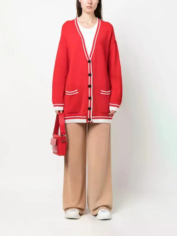 MSGM Embroidered-logo Wool-cashmere Blend Knit Trousers