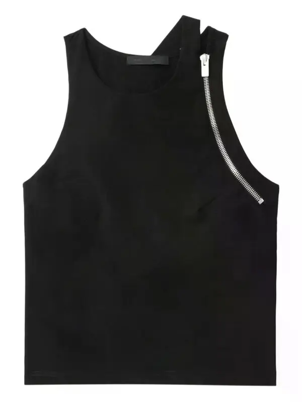 HELIOT EMIL Sleeveless Crewneck Top With Side Zip Detail