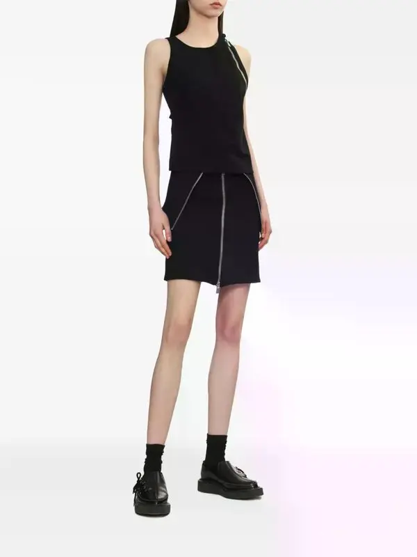 HELIOT EMIL Sleeveless Crewneck Top With Side Zip Detail
