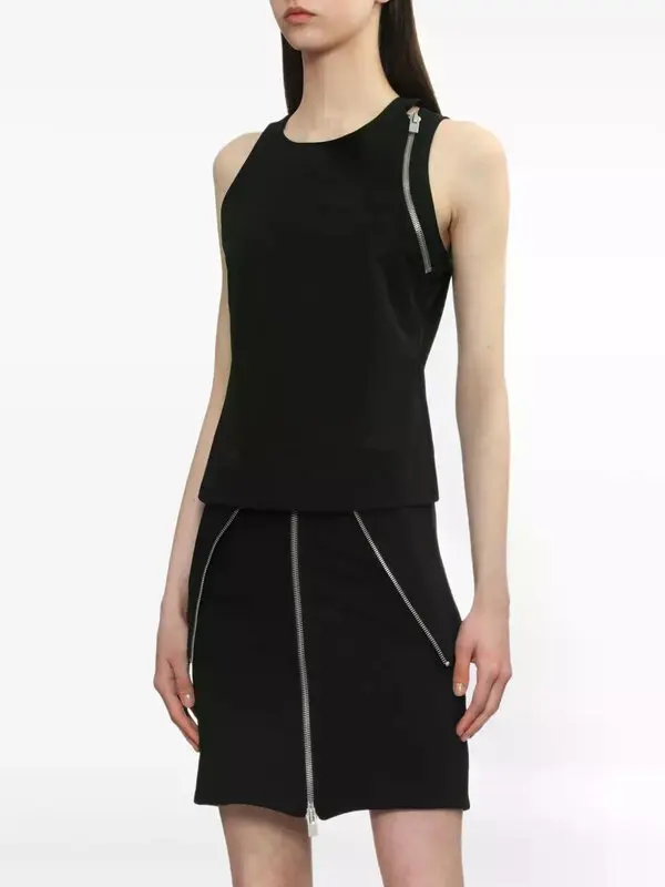 HELIOT EMIL Sleeveless Crewneck Top With Side Zip Detail