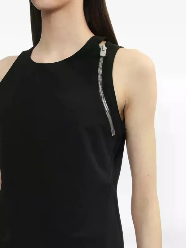 HELIOT EMIL Sleeveless Crewneck Top With Side Zip Detail