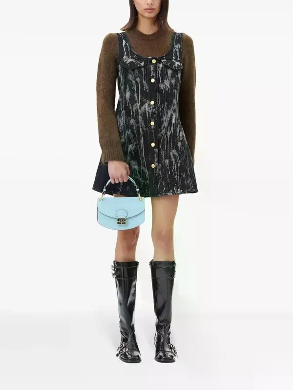 GANNI Brushed-finish Mini Dress