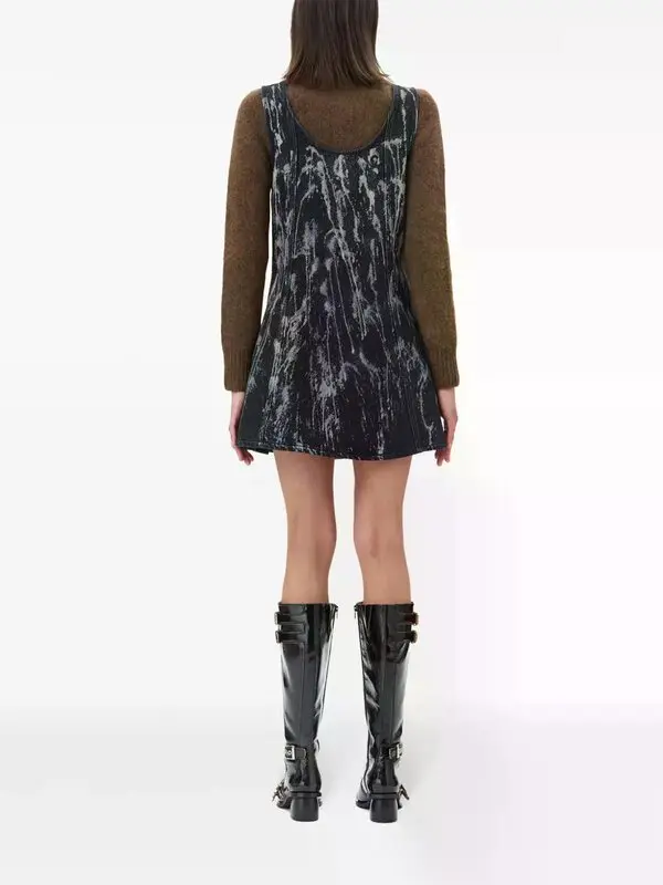 GANNI Brushed-finish Mini Dress