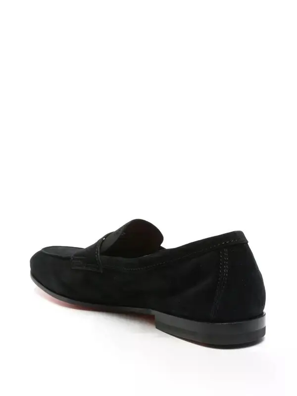 Santoni Suede Loafers - Black