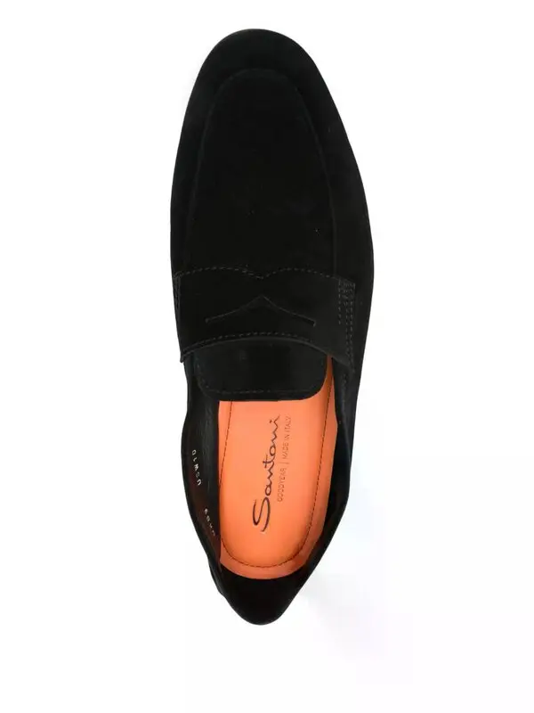 Santoni Suede Loafers - Black