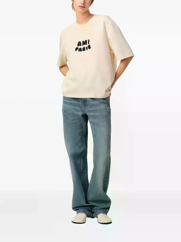 AMI Paris Logo-patch T-shirt