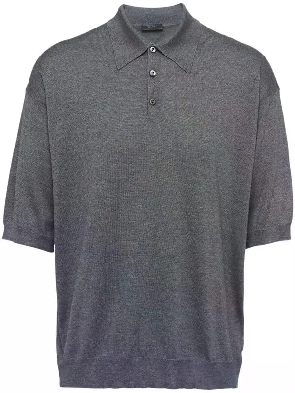 Prada Silk Polo Shirt
