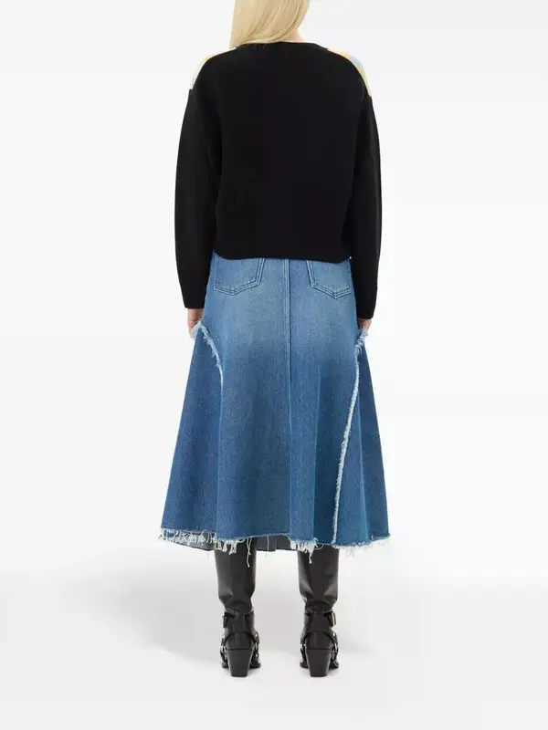 GANNI Denim Midi Skirt