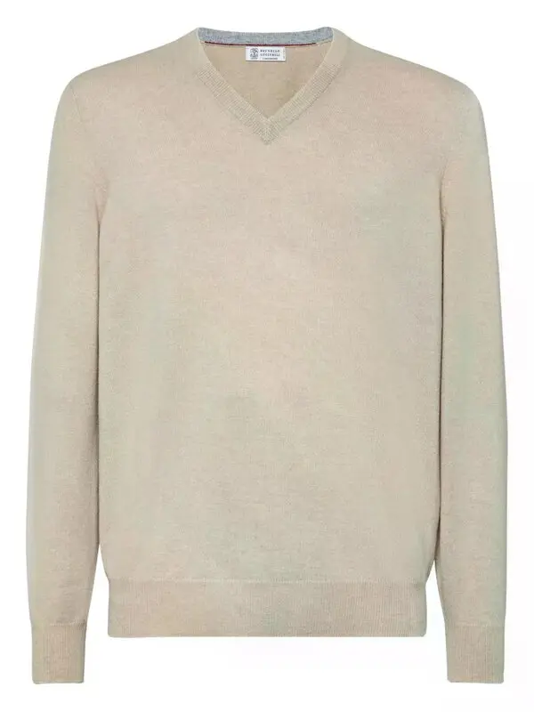 Brunello Cucinelli Long-sleeve Cashmere Jumper - Neutrals