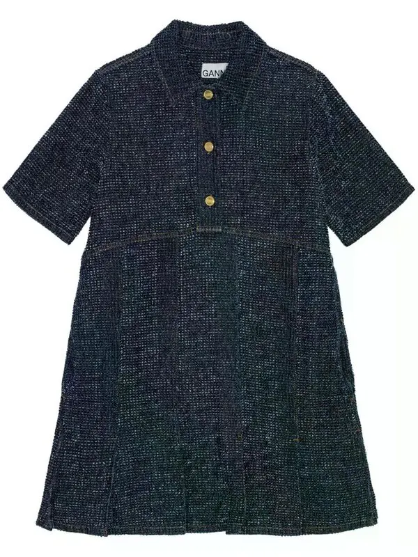GANNI Short-sleeve Denim Mini Dress