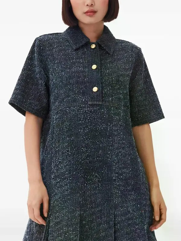 GANNI Short-sleeve Denim Mini Dress