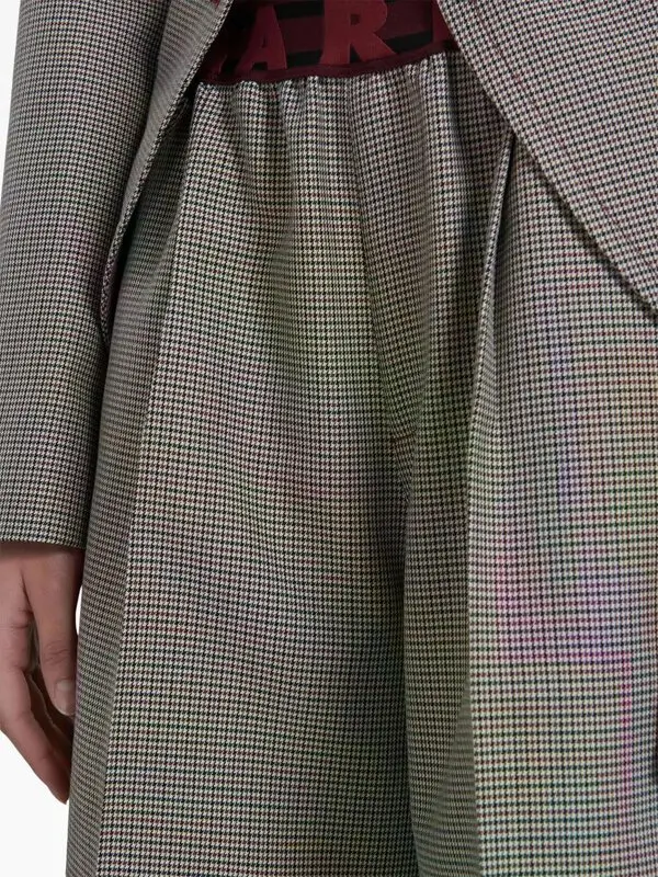 Marni Logo-waistband Checked Trousers - Multicolour