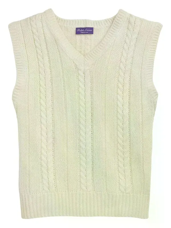 Ralph Lauren Purple Label Cable-knit Vest - Neutrals
