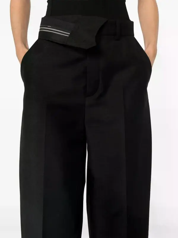Fendi Pressed-crease Tapered Trousers