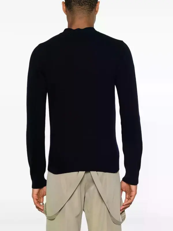 Play Comme Des Garcon Heart-patch Wool Cardigan - Blue