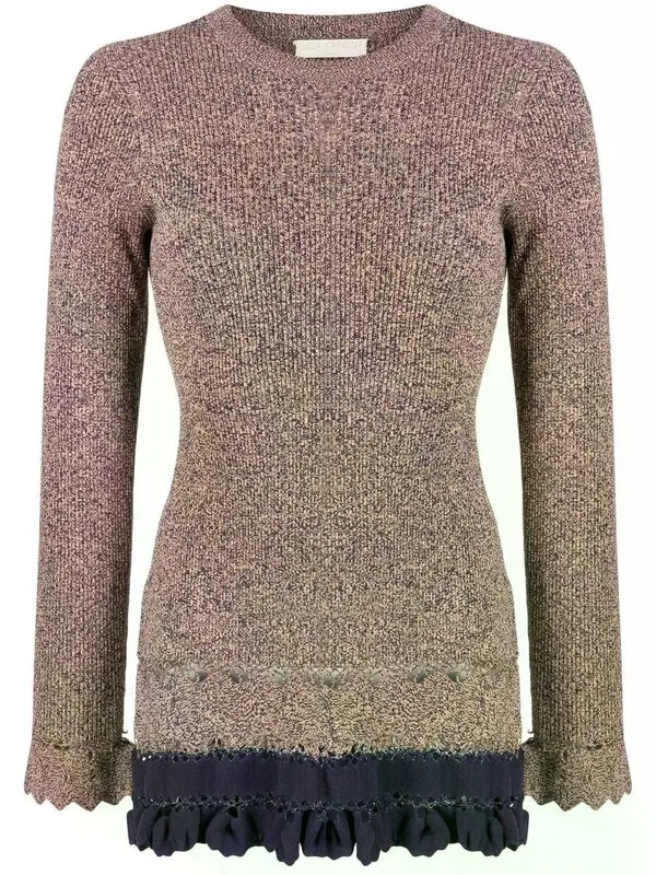Ulla Johnson Ribbed Ruffle-trim Jumper
