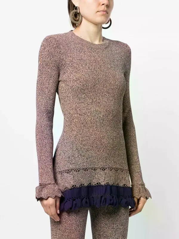 Ulla Johnson Ribbed Ruffle-trim Jumper