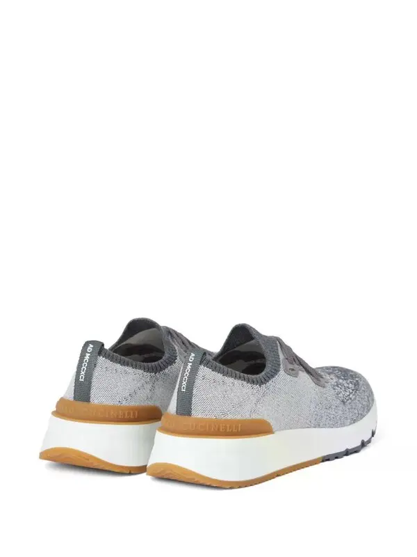 Brunello Cucinelli Logo-print Cotton-blend Sneakers