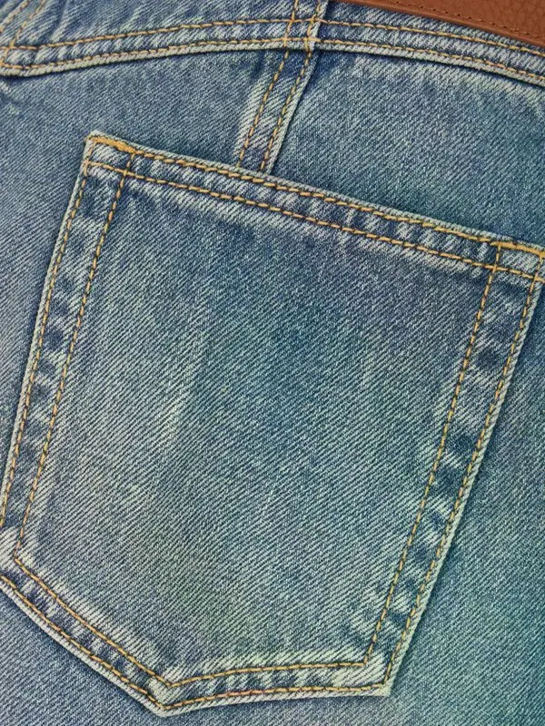 Alexander McQueen Denim Midi Skirt