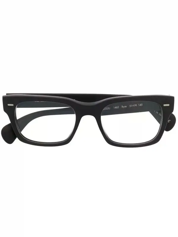 Oliver Spencer Ryce Square-frame Glasses - Black