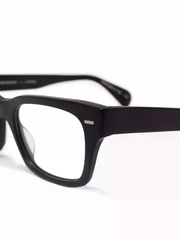 Oliver Spencer Ryce Square-frame Glasses - Black