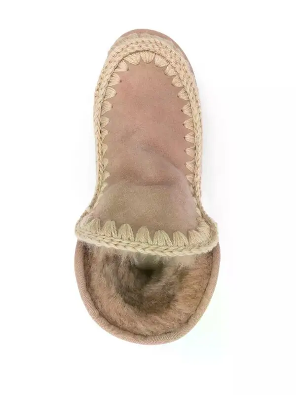 Mou 50mm Whipstitch-trim Boots - Neutrals