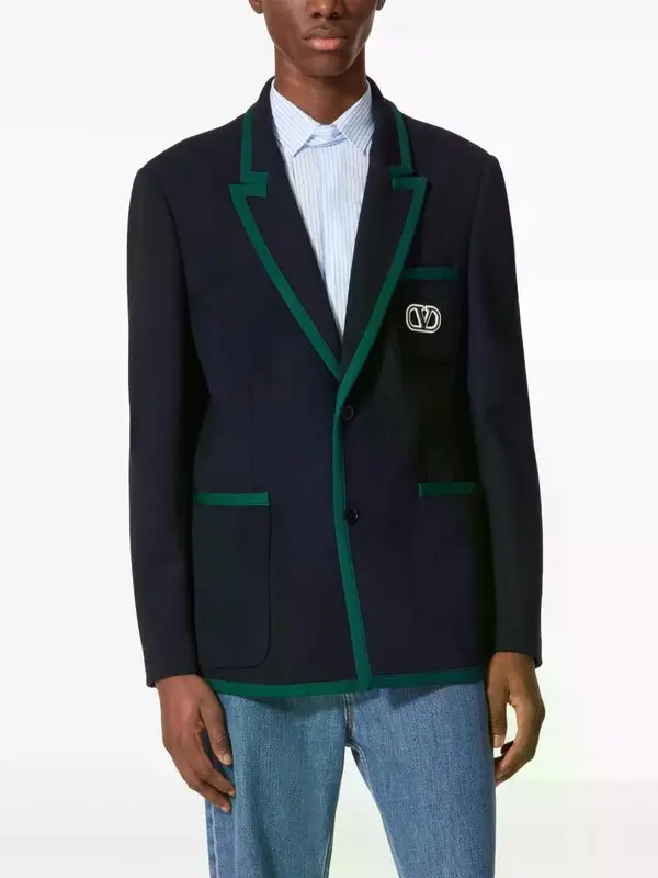 Valentino Garavani Vlogo Signature Single-breasted Blazer