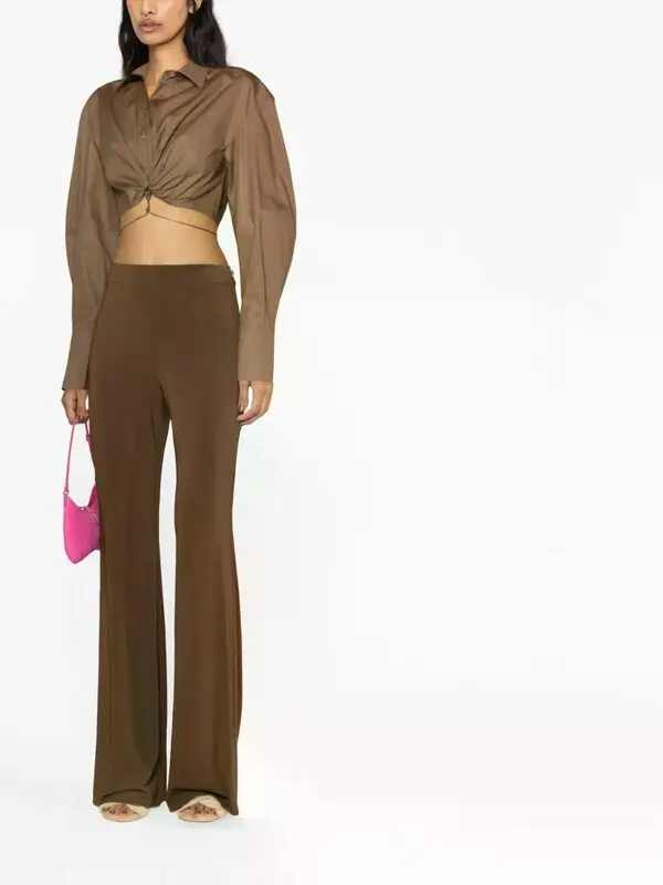 Jacquemus La Chemise Plidao Cropped Shirt