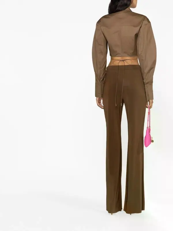 Jacquemus La Chemise Plidao Cropped Shirt