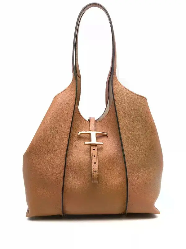 TOD'S T-logo Tote Bag - Brown