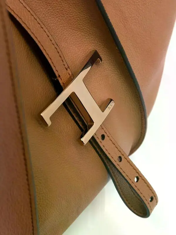 TOD'S T-logo Tote Bag - Brown
