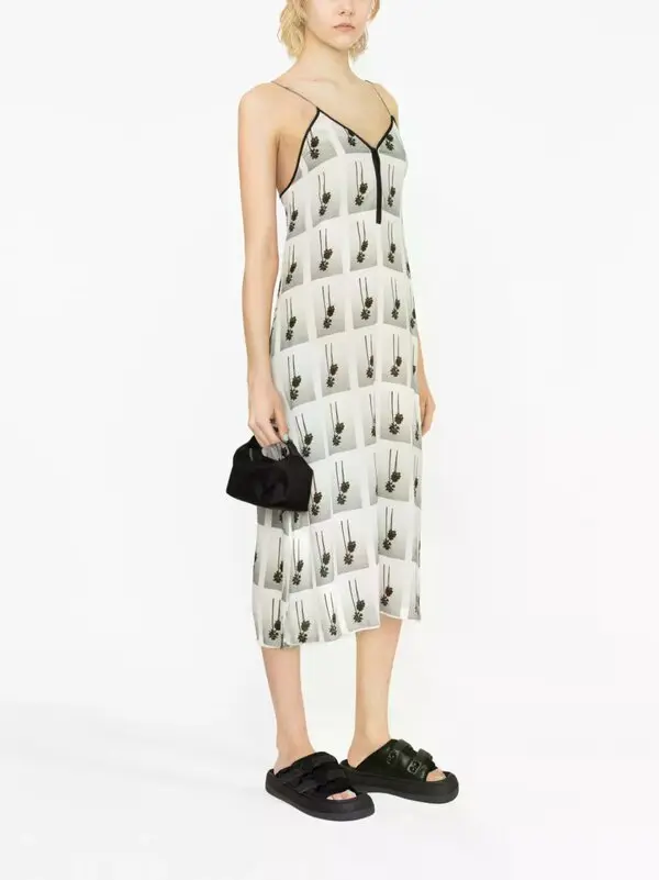 Palm Angels Palm-tree Print Midi Dress