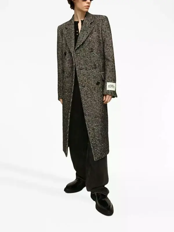 Dolce & Gabbana Houndstooth Double-breasted Wool Coat