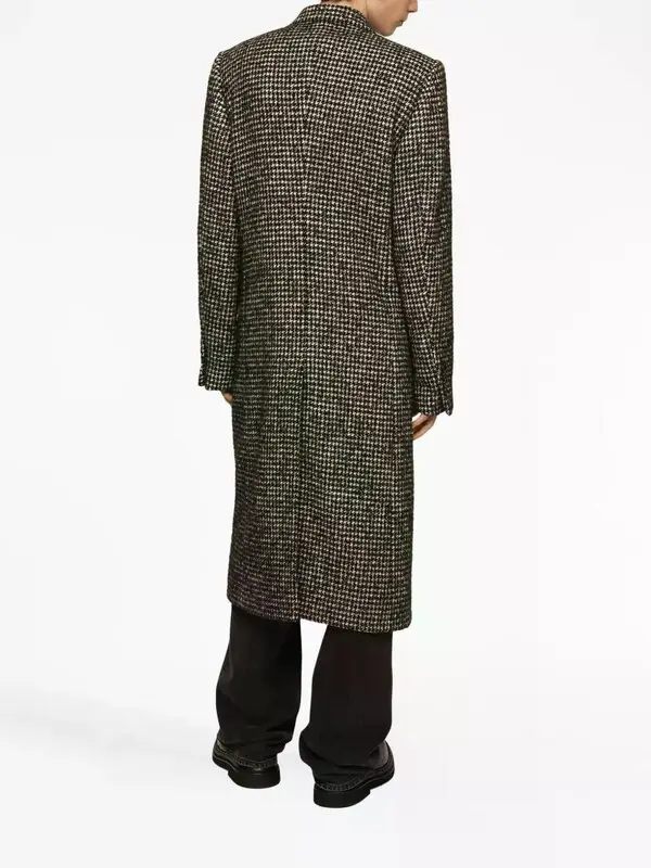 Dolce & Gabbana Houndstooth Double-breasted Wool Coat