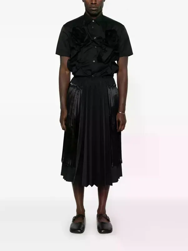 Comme Des Garçons Pleated Midi Skirt