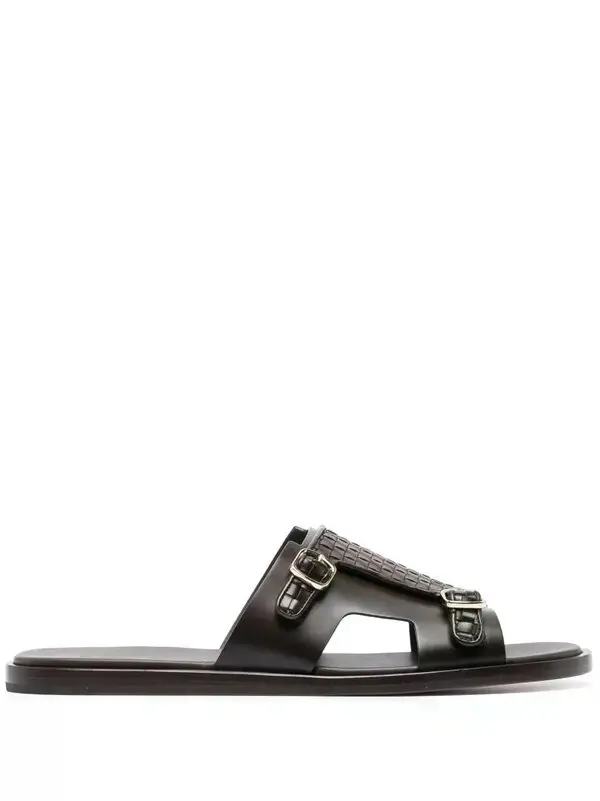 Santoni Flat Leather Sandals