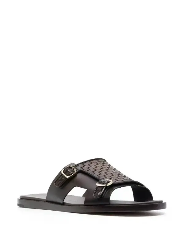 Santoni Flat Leather Sandals