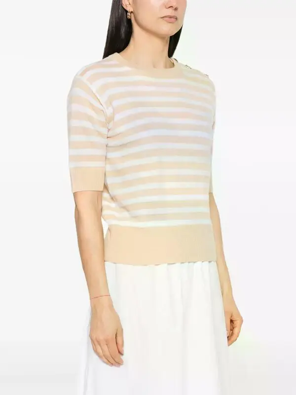ALLUDE Striped T-shirt