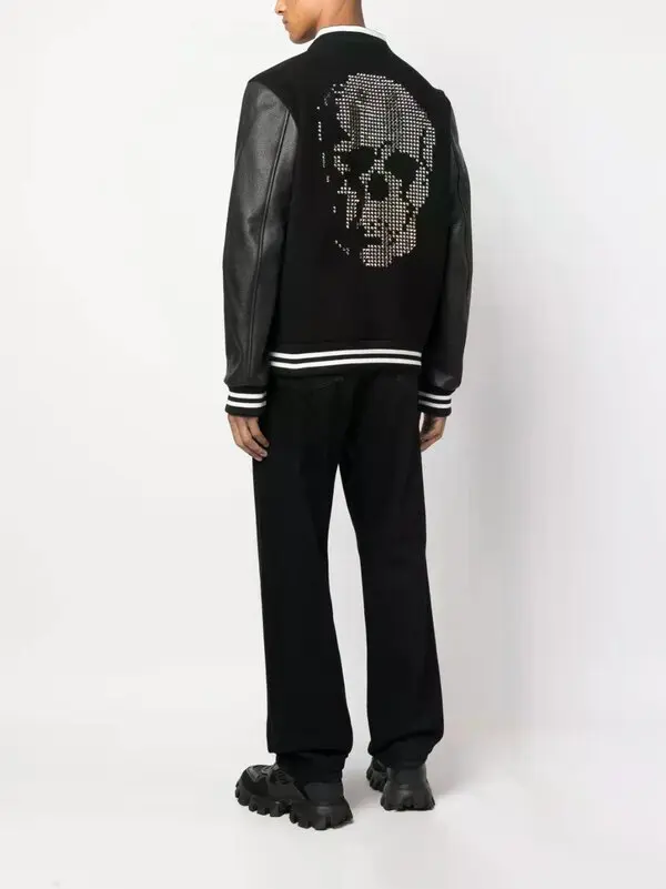 Philipp Plein Studded Skull Bomber Jacket