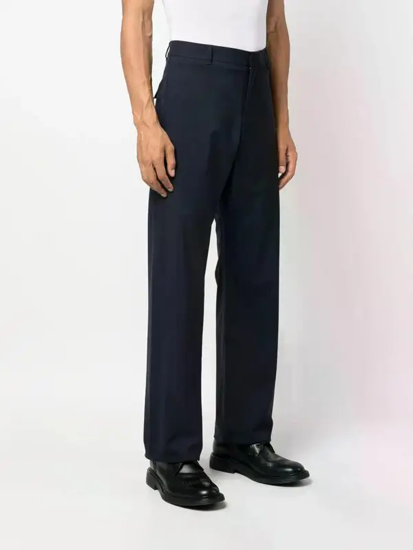 Givenchy Straight-leg Wool-blend Trousers - Blue