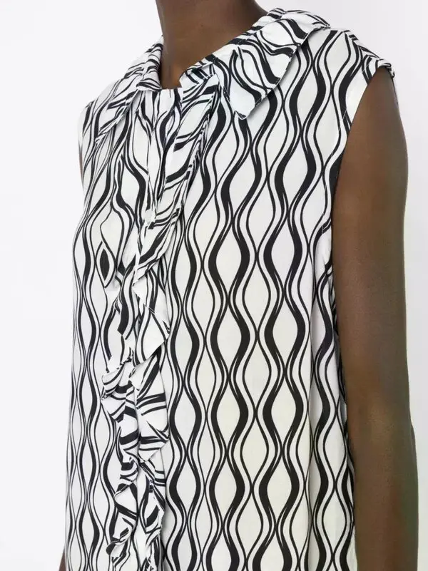 AMIR SLAMA Geometric-print Maxi Dress