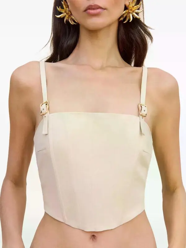 Cult Gaia Loren Crop Top - Neutrals