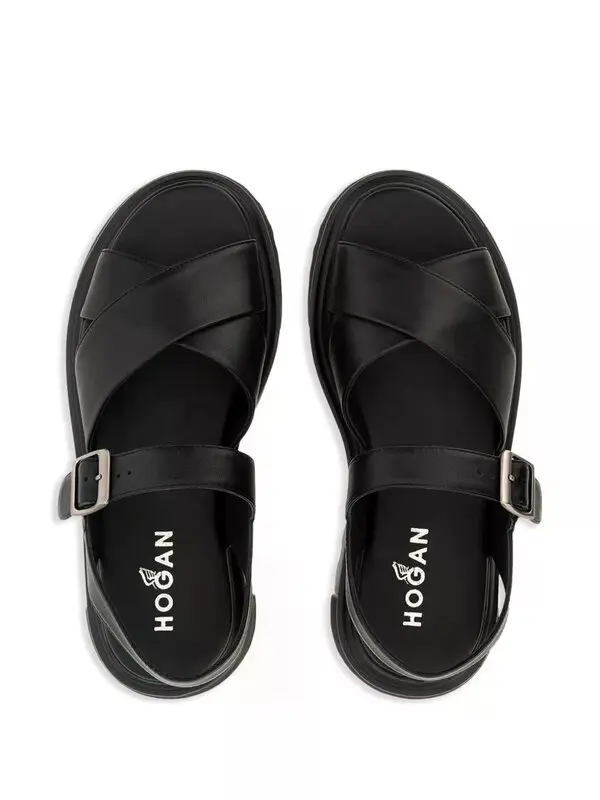 Hogan Crossover-straps Flat Sandals