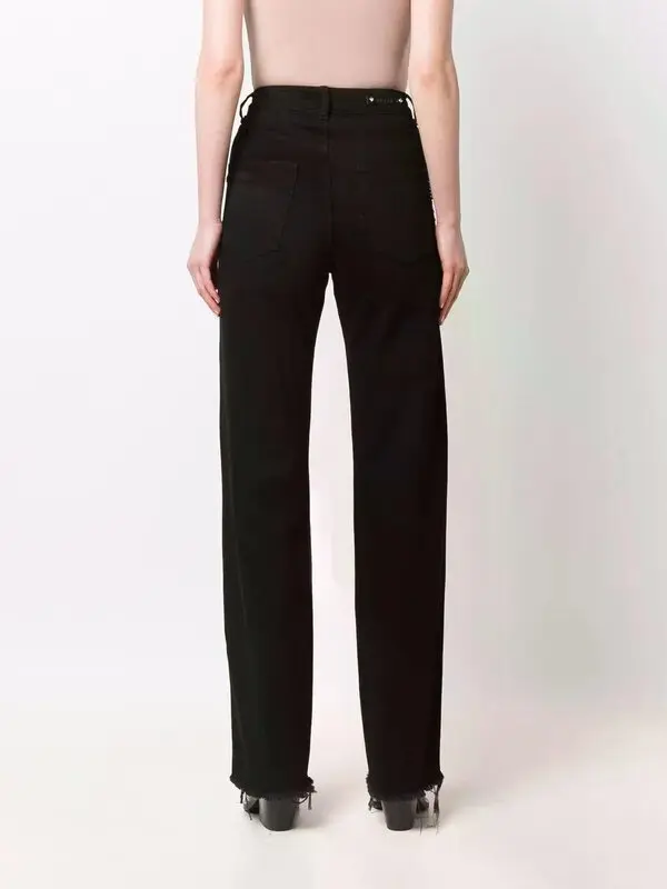 Philipp Plein Crystal-embellished Wide Leg Jeans