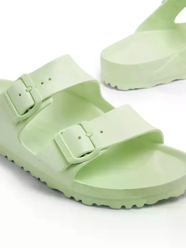 BIRKENSTOCK Buckled Flat Slides - Green